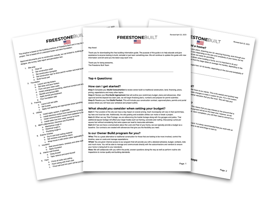 FREE Building Info Guide + Schedule – Freestone Built